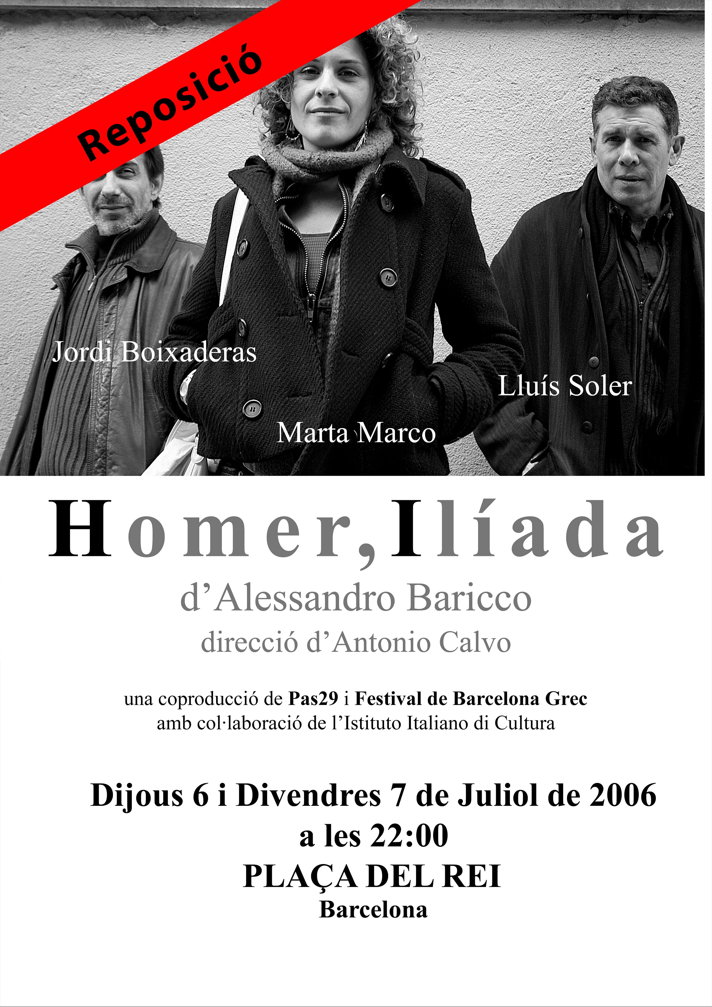 Homer, ilíada - De Alessandro Baricco, Dirección de Antonio Calvo | La ...